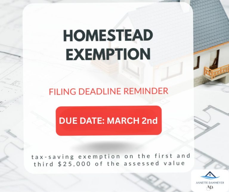 File Your 2026 Homestead Exemption by March 2nd • Annette Dammeyer